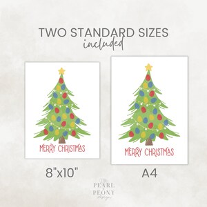 PRINTABLE Christmas Handprint Art, Tree Thumbprint Craft, Preschool ...