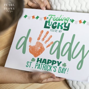 PRINTABLE St. Patrick's Day Handprint Art Craft for Kids, Keepsake Art ...
