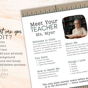 EDITABLE Meet the Teacher Template, Back to School Flyer, Teacher ...