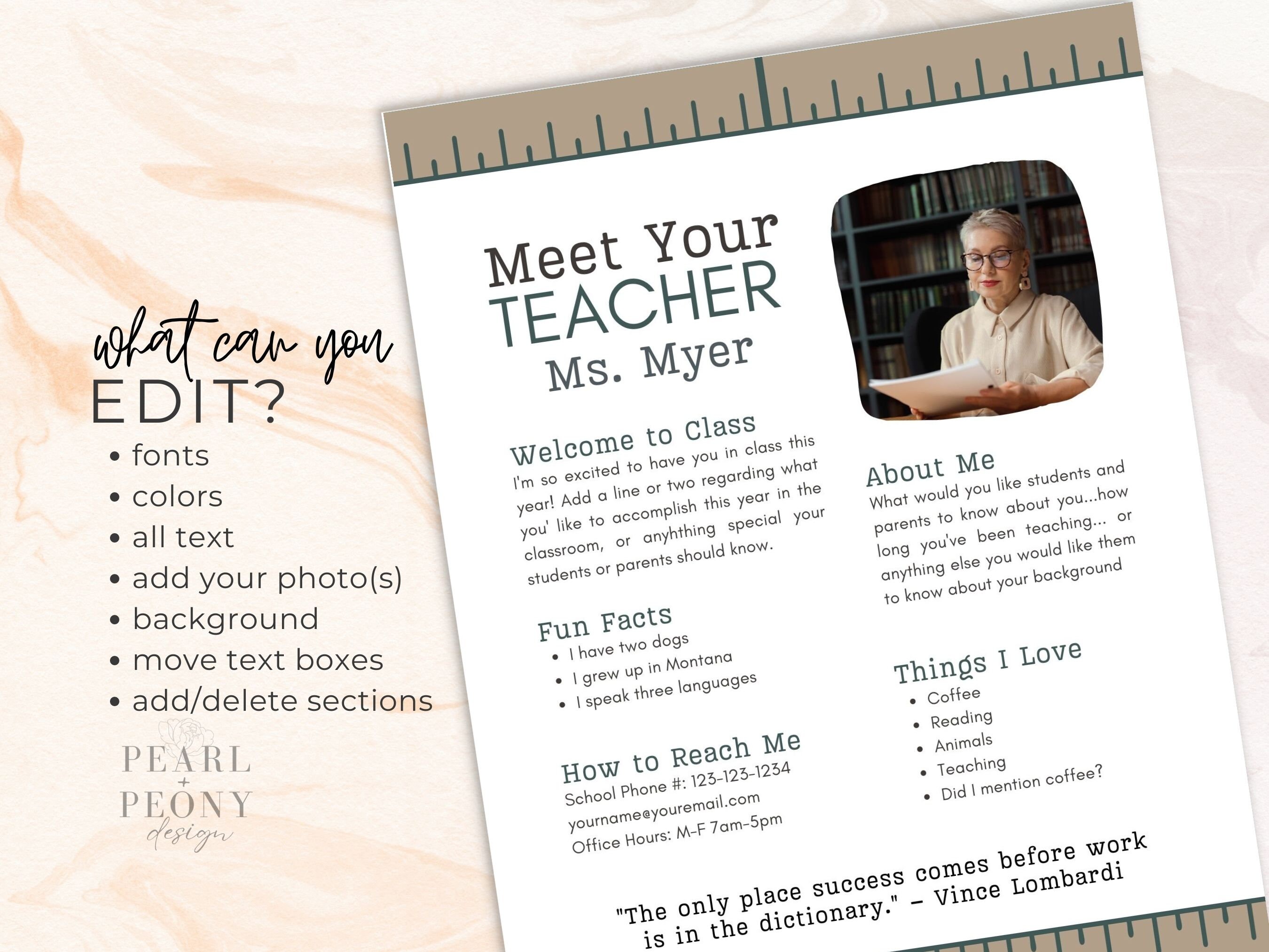 EDITABLE Meet the Teacher Template Back to School Flyer - Etsy