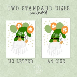 PRINTABLE St. Patrick's Day Handprint Art Craft for Kids, Keepsake Art ...