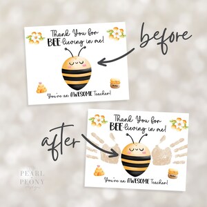 PRINTABLE Teacher Appreciation Handprint Art Craft, Keepsake Art ...