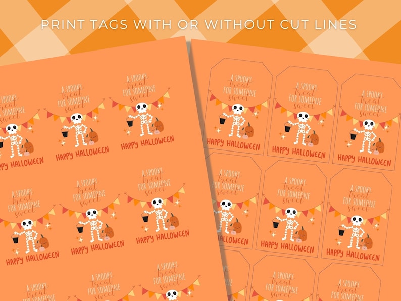 PRINTABLE Halloween Treat Tag, Classroom Party Trick or Treat Favor Tag ...