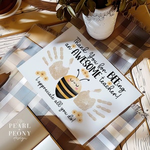 PRINTABLE Teacher Appreciation Handprint Art Craft, Keepsake Art ...