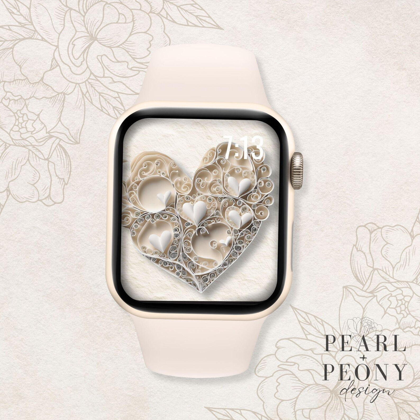 DIGITAL Apple Watch Face Bundle of 3, Valentines Day, Paper Quill ...