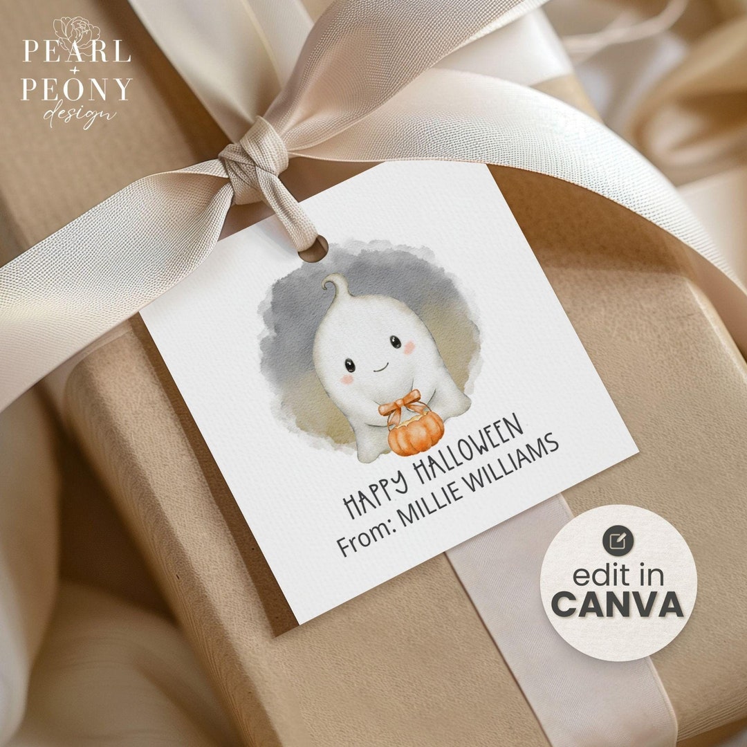 EDITABLE Halloween Gift Tag Template, Printable Classroom Party Favor ...