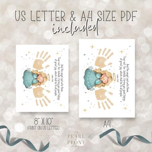 PRINTABLE Christian Christmas Handprint Art Craft, Angel Bible Verse ...