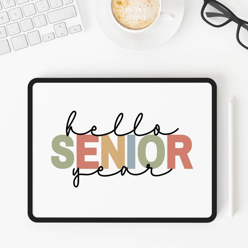 PRINTABLE 2024 Boho First Day of Senior Year 12th Grade Sign, Aesthetic ...