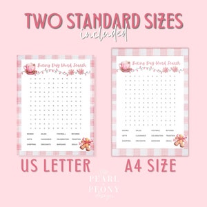 PRINTABLE Pink Boxing Day Party Games Bundle for Kids, Word Scramble ...