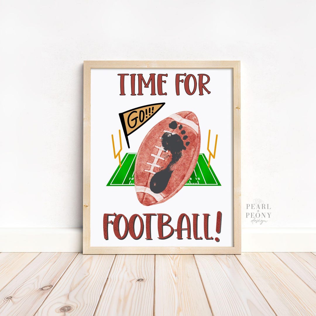 PRINTABLE American Football Handprint Art Craft for Kids, DIY Football ...