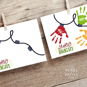 PRINTABLE Christmas Lights Handprint Art Craft for Toddlers, Kids ...
