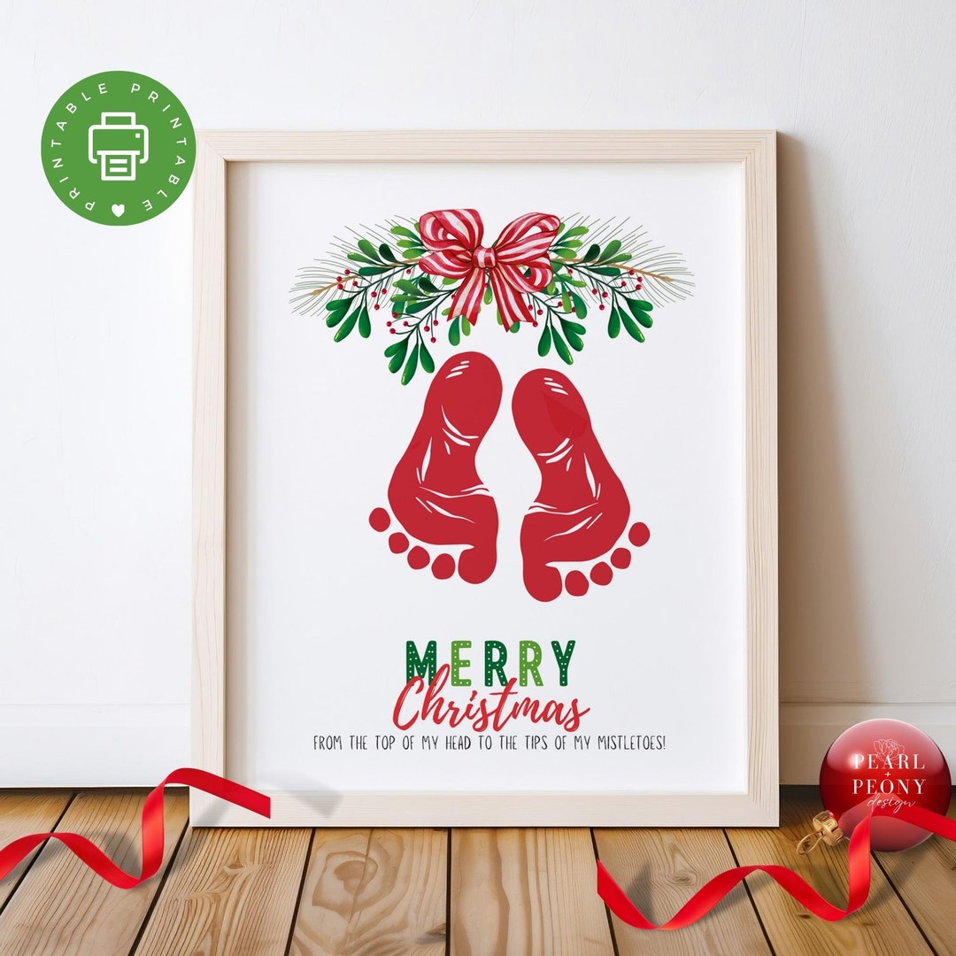 PRINTABLE Christmas Craft for Kids, Baby's First Christmas Keepsake Art ...