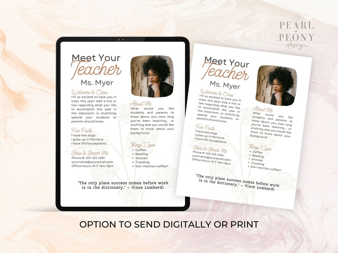 EDITABLE Meet the Teacher Template, Back to School Flyer, Teacher ...