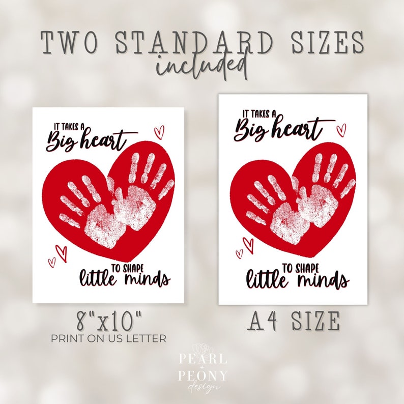 PRINTABLE Teacher Appreciation Handprint Art Craft, Keepsake Art ...