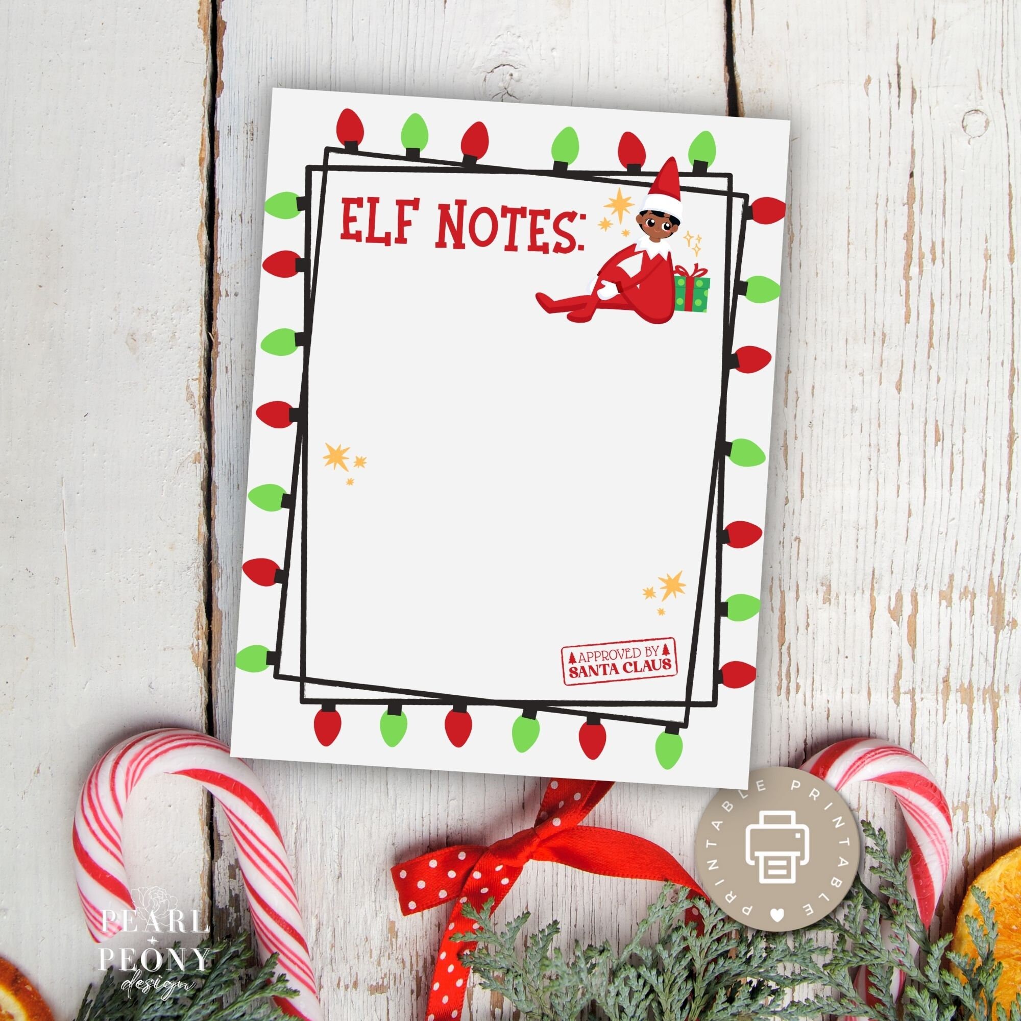 PRINTABLE Black Christmas Elf Notes, Personalize Notes From Your Elf ...