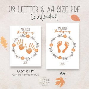 PRINTABLE Baby First Thanksgiving Handprint Art Keepsake 2024, DIY ...