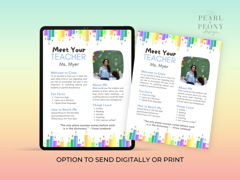 EDITABLE Meet the Teacher Template, Back to School Flyer, Teacher ...