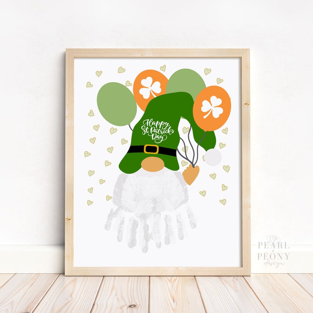 PRINTABLE St. Patrick's Day Handprint Art Craft for Kids, Keepsake Art ...