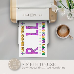 PRINTABLE Mardi Gras Handprint Art Craft for Kids, Good Times Roll ...