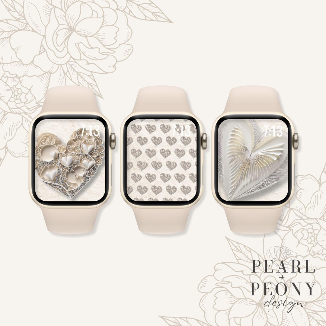 DIGITAL Apple Watch Face Bundle of 3, Valentines Day, Paper Quill ...