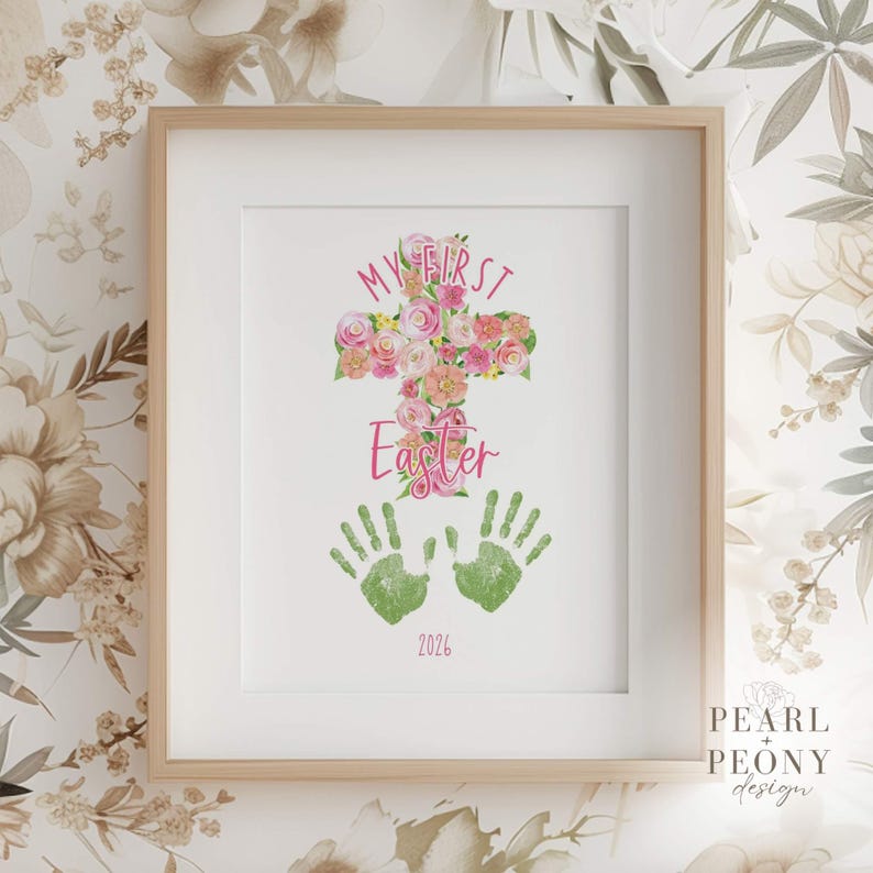 PRINTABLE My First Easter Handprint Art Craft for Baby, Easter ...