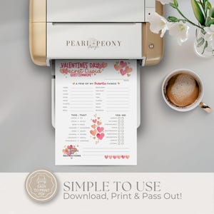 PRINTABLE Valentines Day Secret Cupid Questionnaire for Co-workers ...
