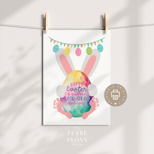 PRINTABLE Easter Handprint Art Craft for Kids, Footprint Keepsake Art ...