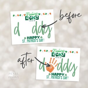 PRINTABLE St. Patrick's Day Handprint Art Craft for Kids, Keepsake Art ...