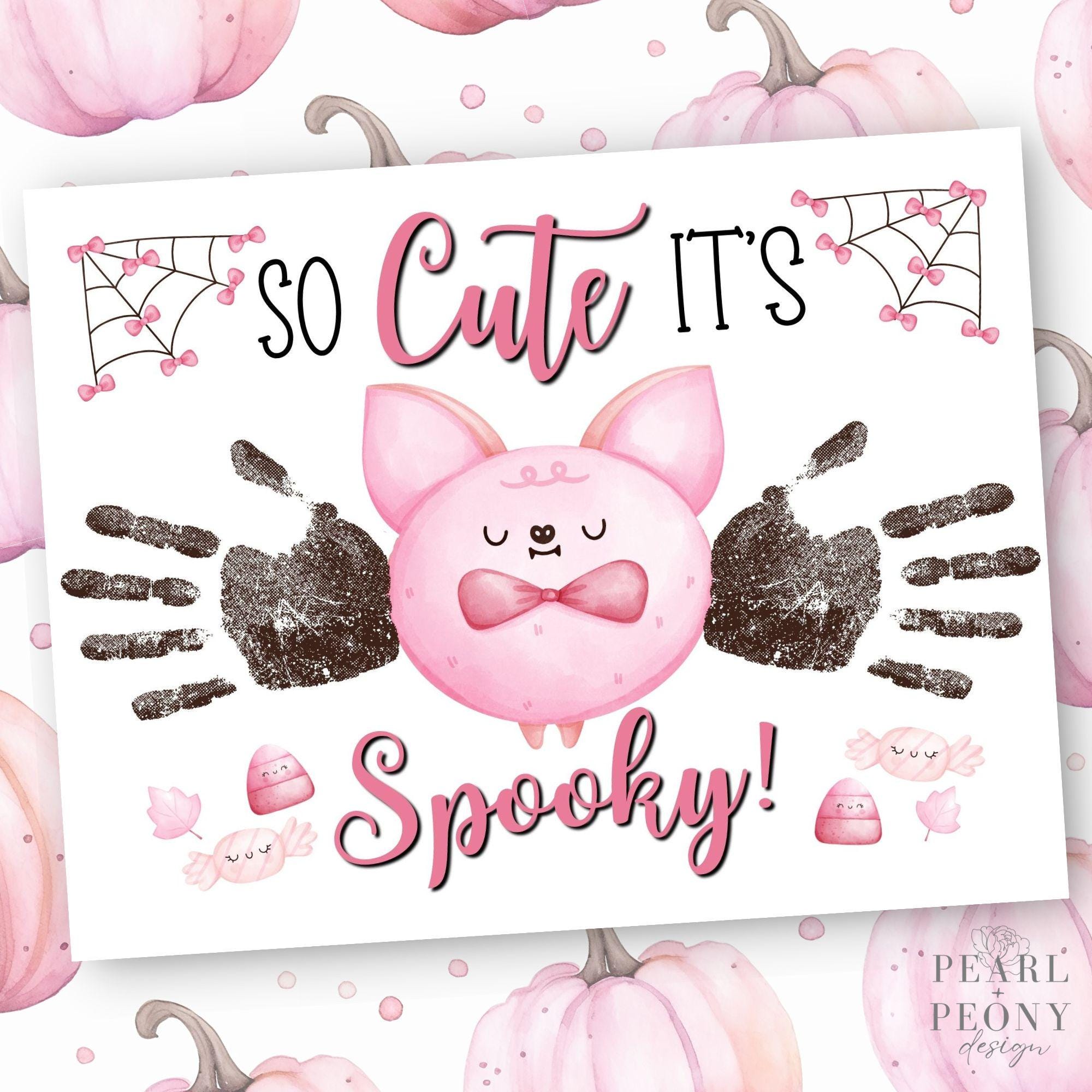 PRINTABLE Cute Not-scary Halloween Handprint Art Craft, Toddler ...