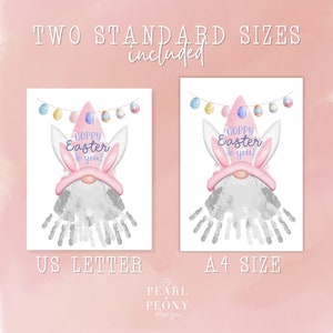 PRINTABLE Easter Handprint Art Craft for Kids, Gnome Keepsake Art ...