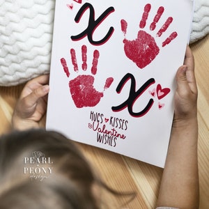PRINTABLE Valentines Day Handprint Art Craft for Kids, Keepsake Art ...