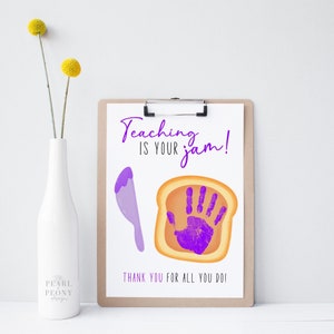 PRINTABLE Teacher Appreciation Handprint Art Craft, Keepsake Art ...