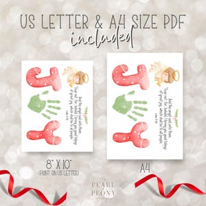 PRINTABLE Christian Christmas Handprint Art Craft, Joy Angel Bible ...