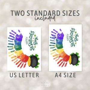 PRINTABLE St. Patrick's Day Handprint Art Craft for Kids, Keepsake Art ...