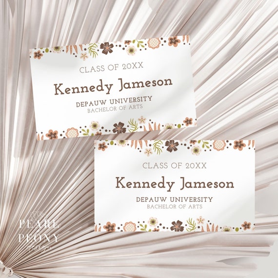 Graduation Insert Name Card Borders