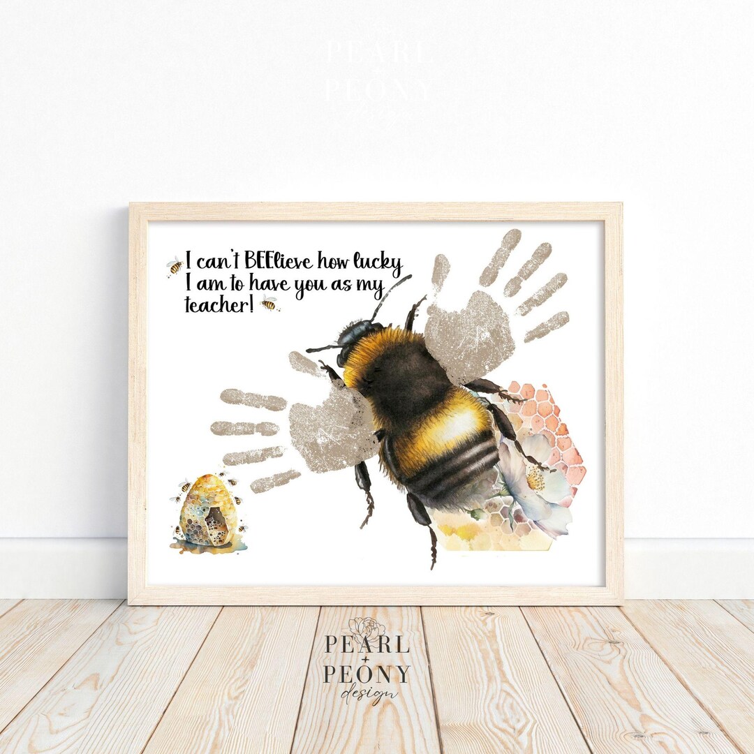 PRINTABLE Teacher Appreciation Handprint Art Craft, Keepsake Art ...