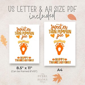 PRINTABLE Thanksgiving Handprint Art Craft, DIY Handprint Fall Art ...