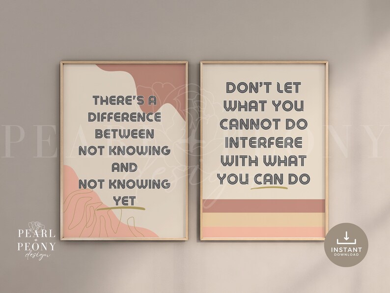 PRINTABLE Growth Mindset Poster Bundle Boho Classroom Decor - Etsy