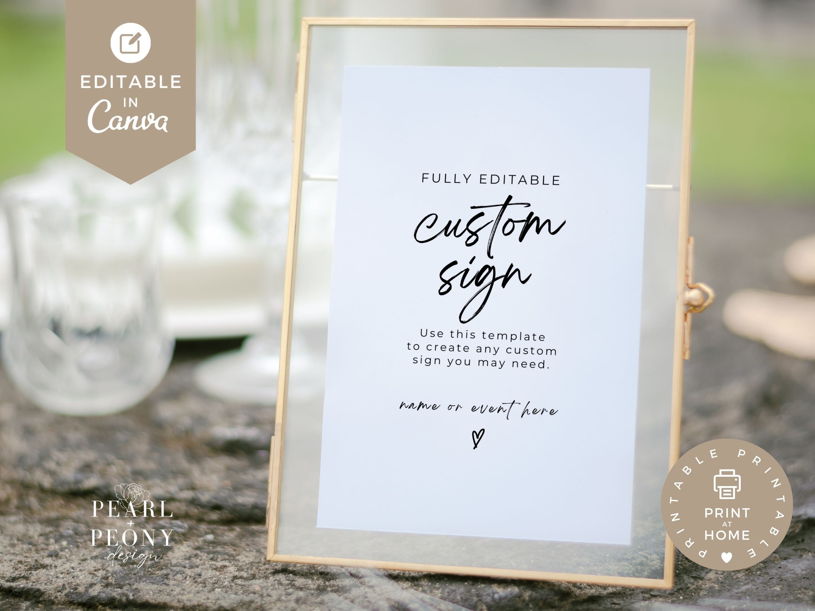 Minimalist Custom Sign Template Modern Wedding Sign Custom - Etsy