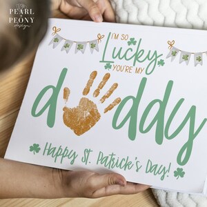 PRINTABLE St. Patrick's Day Handprint Art Craft for Kids, Keepsake Art ...