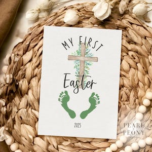 PRINTABLE My First Easter Handprint Art Craft for Baby, Easter ...