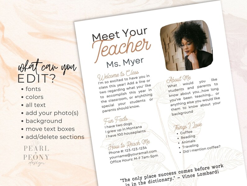 EDITABLE Meet the Teacher Template, Back to School Flyer, Teacher ...