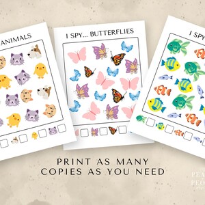 I SPY Counting Activity Sheets Bundle, Printable Game, Summer Activity ...