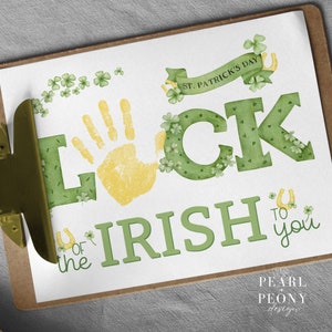 PRINTABLE St. Patrick's Day Handprint Art Craft for Kids, Luck of the ...