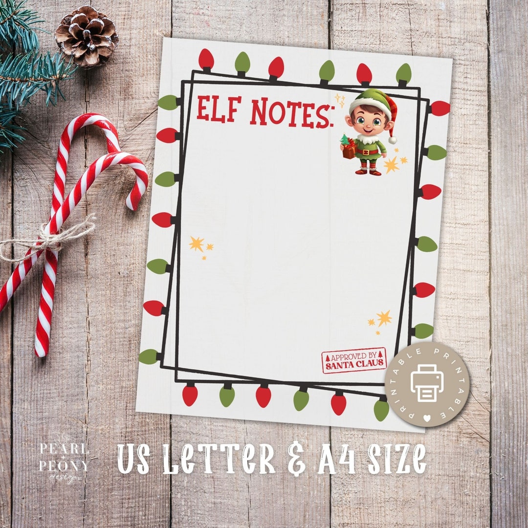 PRINTABLE Christmas Elf Notes, Personalize Notes From Your Elf, Elf ...