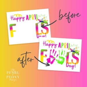 PRINTABLE April Fools Day Handprint Art Craft for Kids, Keepsake Art ...