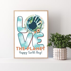 PRINTABLE Earth Day Handprint Art Craft for Kids, Keepsake Art, Toddler ...