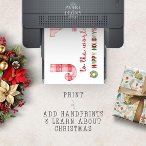 PRINTABLE Happy Holidays Handprint Art Craft for Kids, Joy Keepsake Art ...