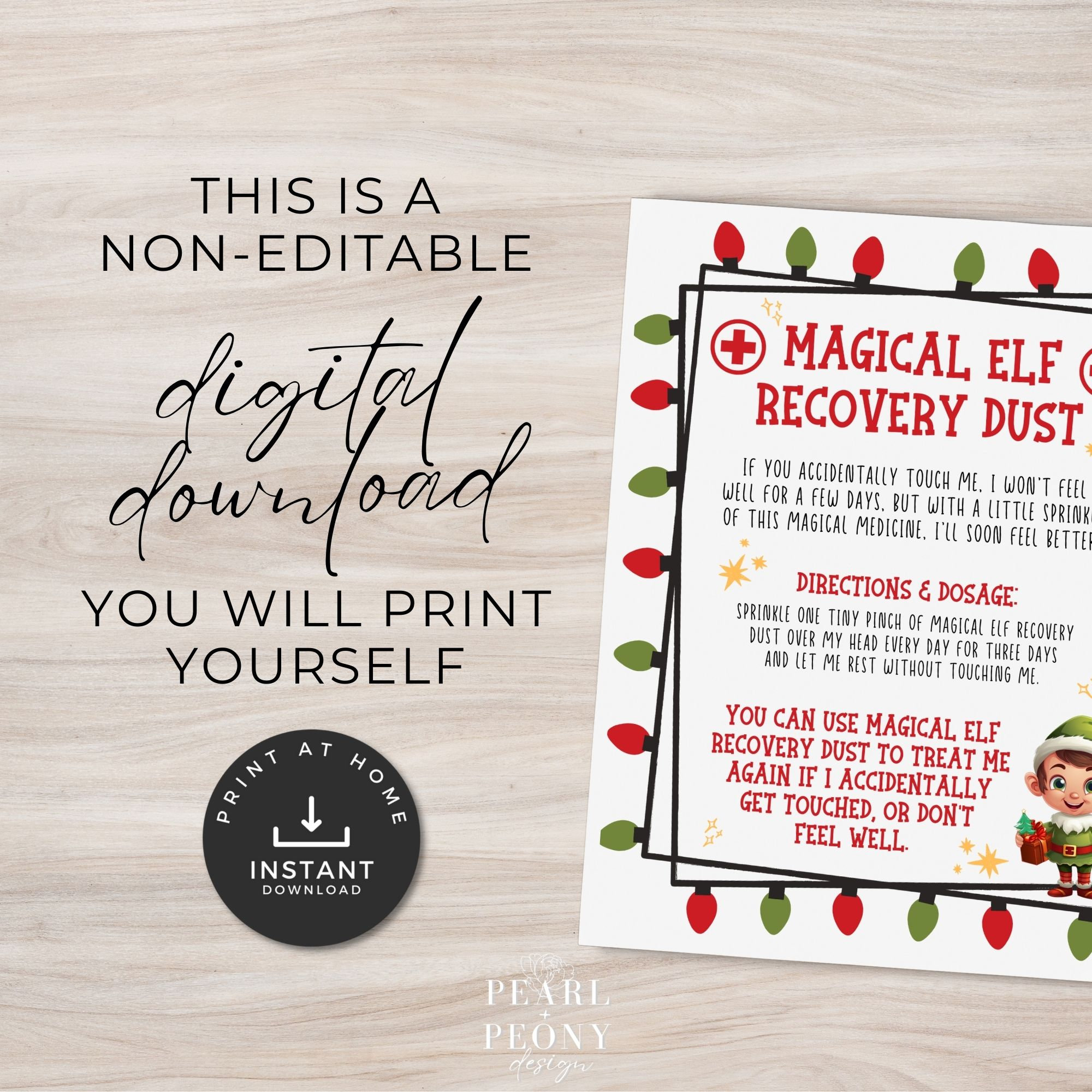 PRINTABLE Christmas Elf Recovery Letter, Magic Elf Recovery Dust, Sick ...