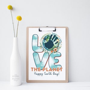 PRINTABLE Earth Day Handprint Art Craft for Kids, Keepsake Art, Toddler ...
